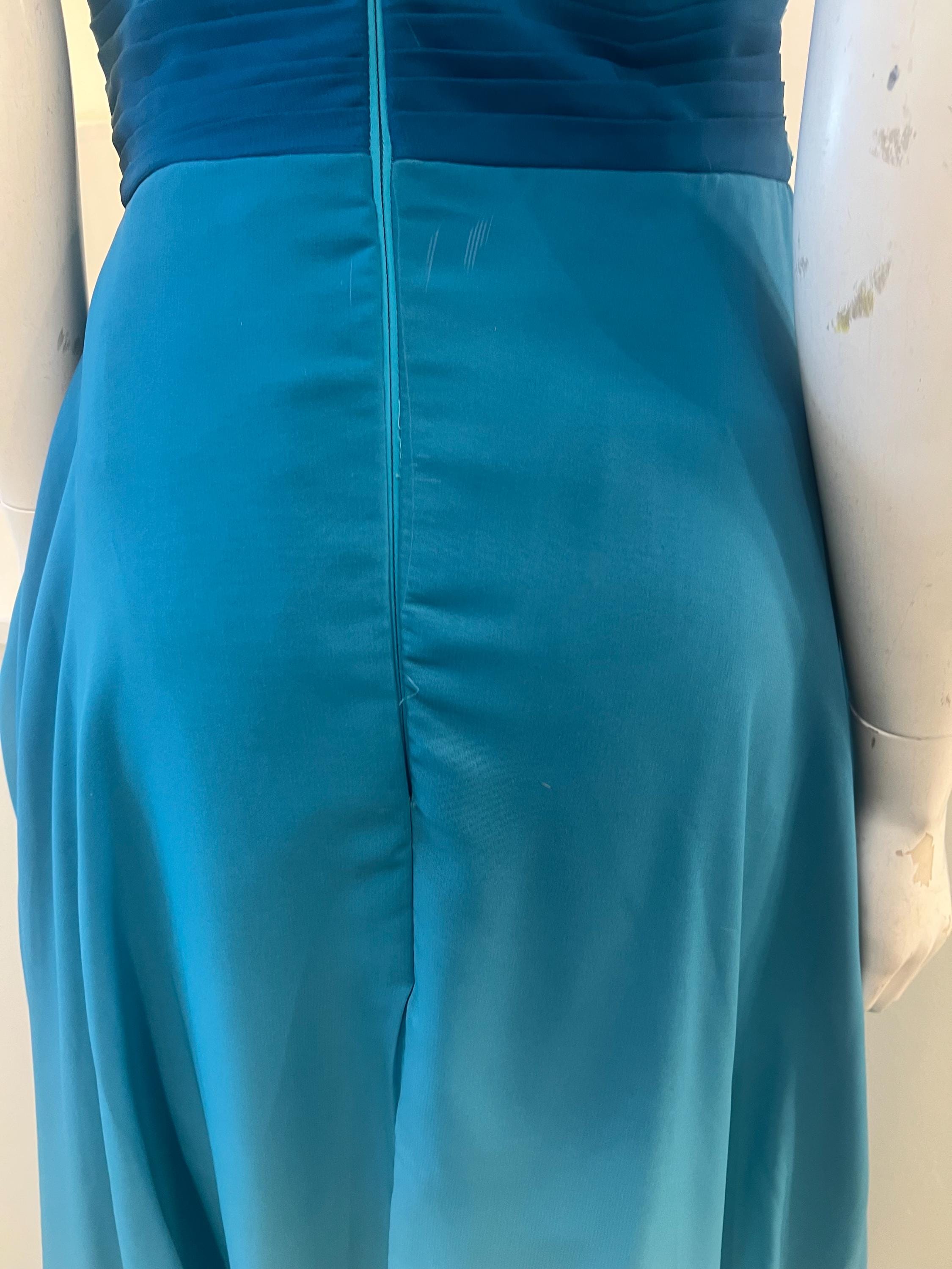 Early 2000s Vintage H2O Mermaid Style Homecoming Dress | Aquamarine ...