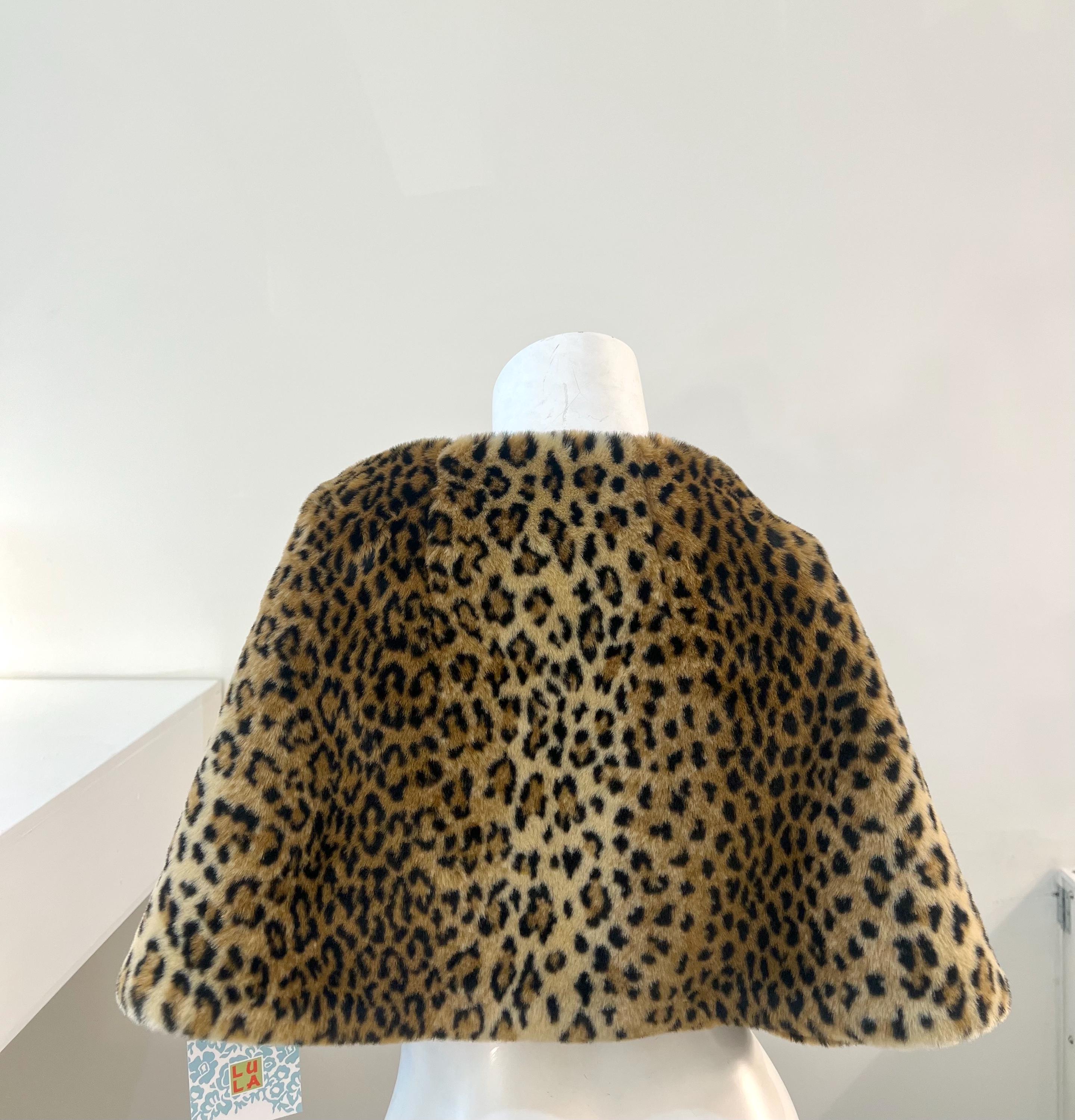 1980s Vintage Cheetah Print Faux Fur Cape | One Size - Etsy