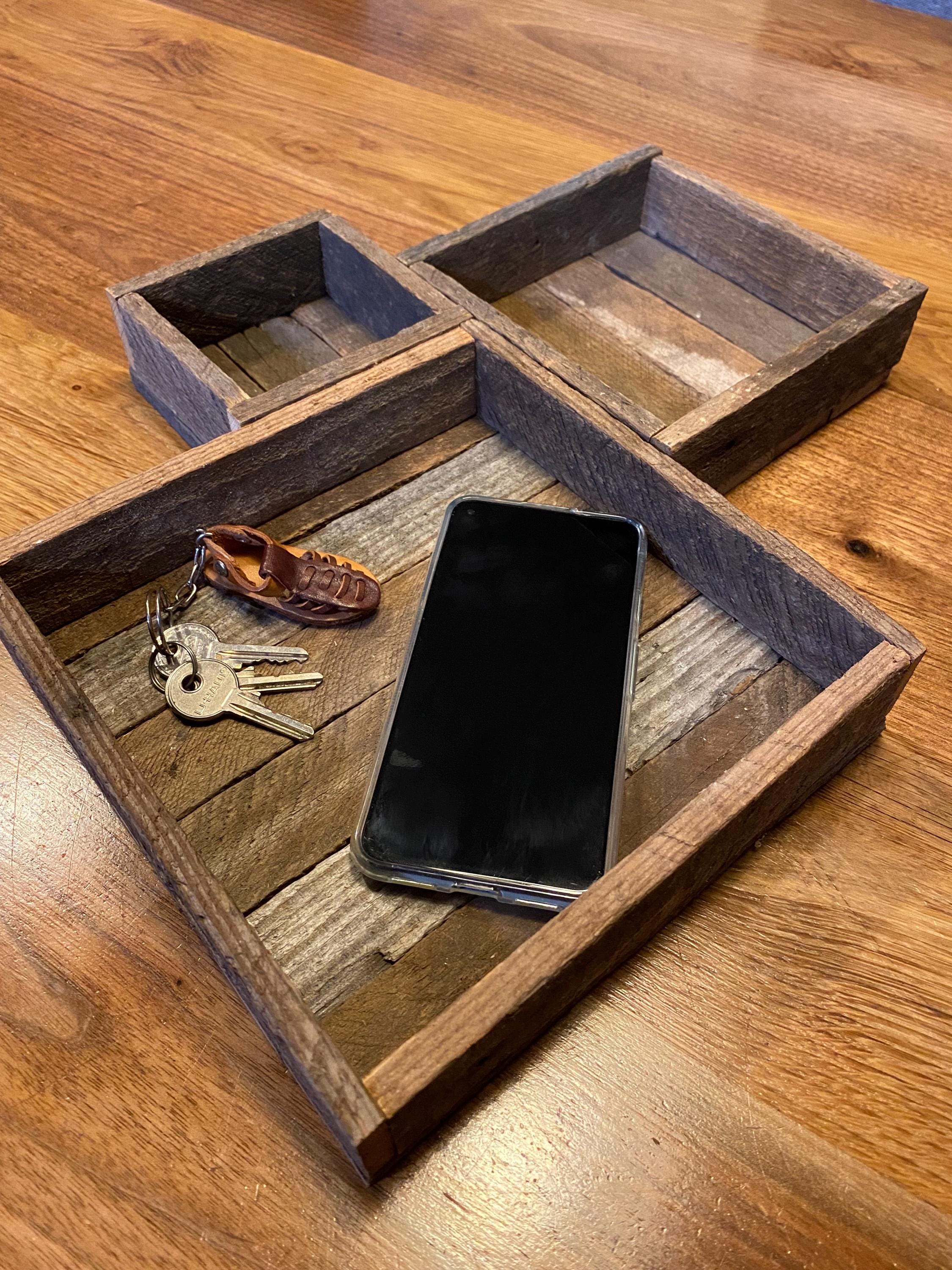 Reclaimed Lath Wood Nesting Tray Set - Trinket Dish - Valet Tray ...