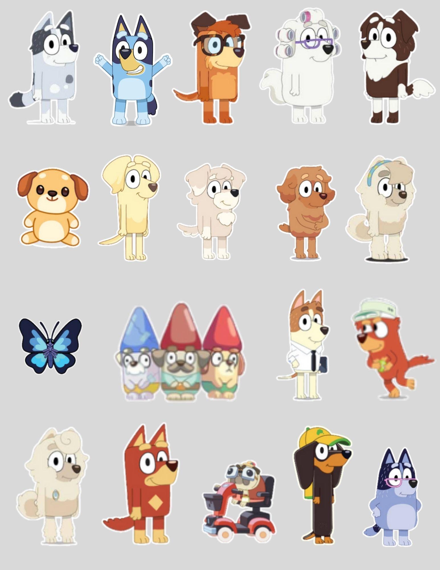Bluey Sticker Sheet - Etsy