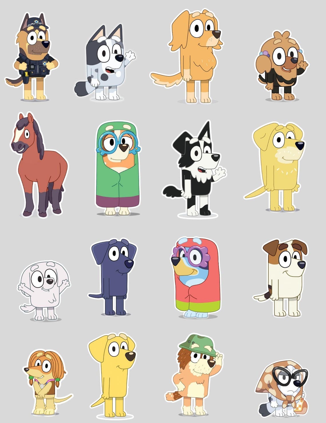 Bluey Sticker Sheet - Etsy