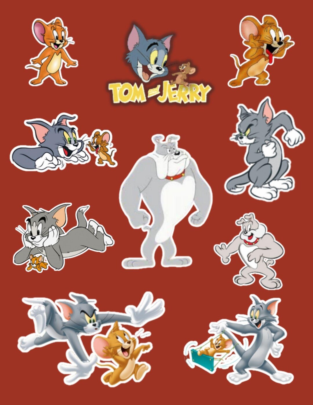 Tom and Jerry Stickers | Sticker Sheet | Stickers for Kids | | Print ...