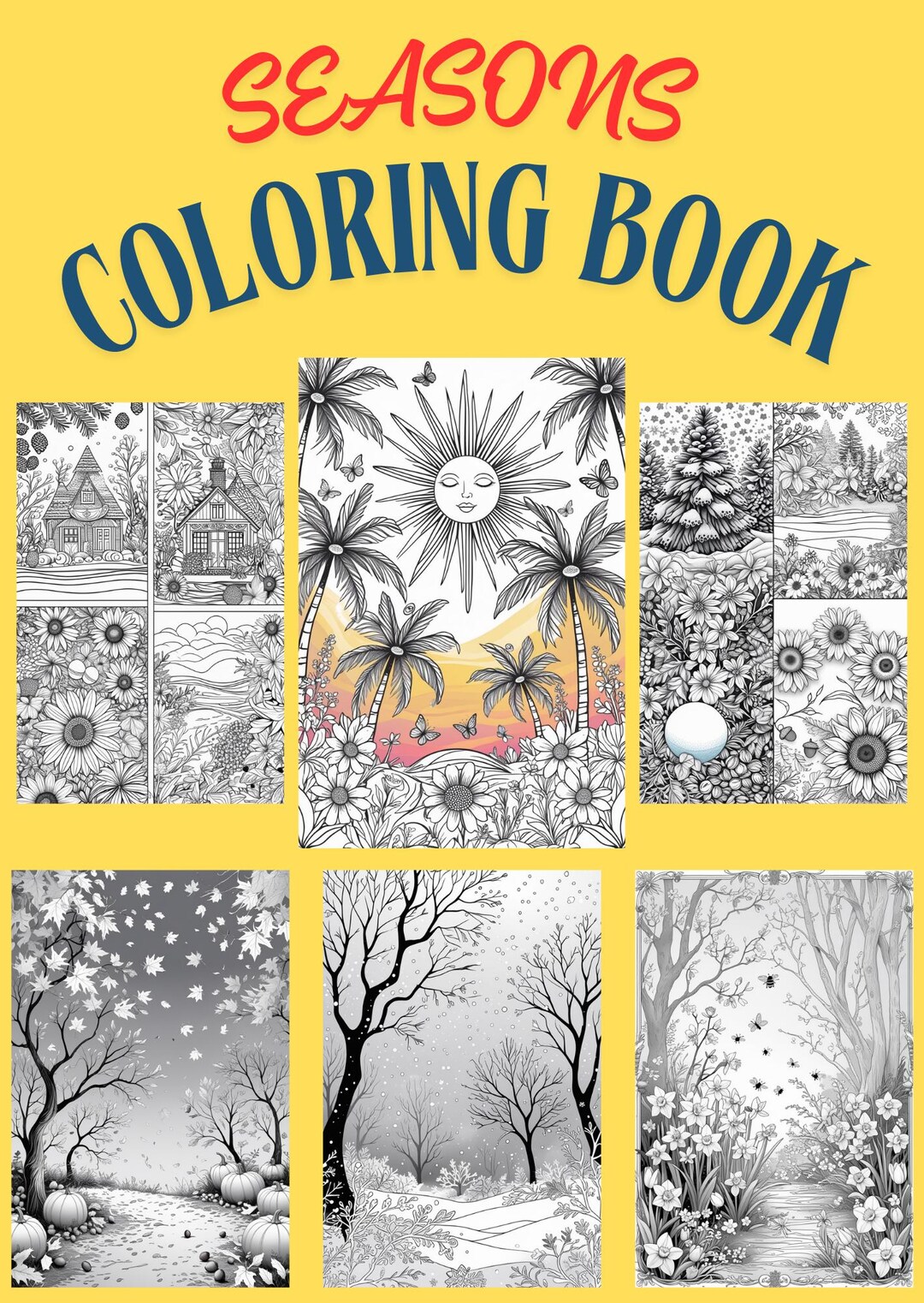 Seasons Coloring Book | Coloring Book for Kids | Learning Seasons ...