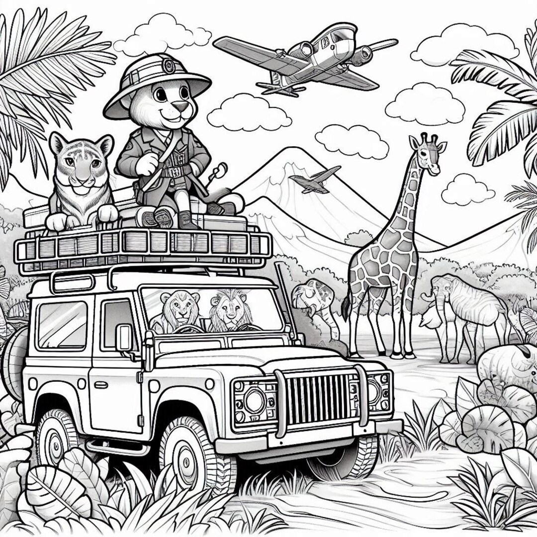 Safari Coloring Book | Animal Coloring | Kids Coloring Book | Coloring ...