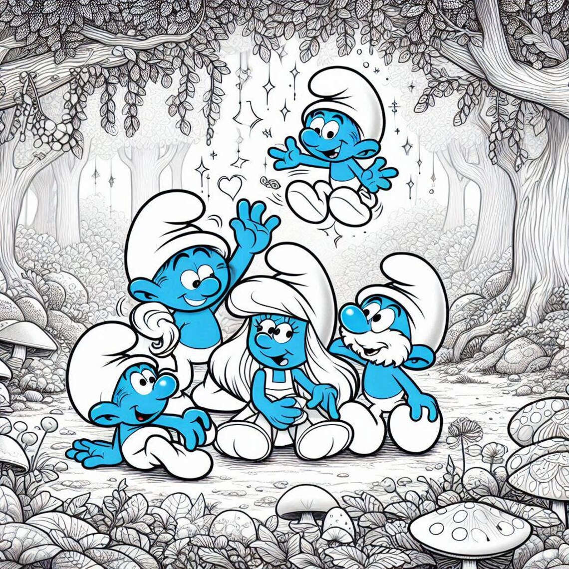 Smurfs Coloring Book | Smurfs | Kids Coloring Book | Digital Coloring ...