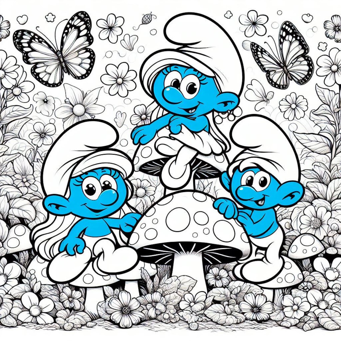 Smurfs Coloring Book | Smurfs | Kids Coloring Book | Digital Coloring ...