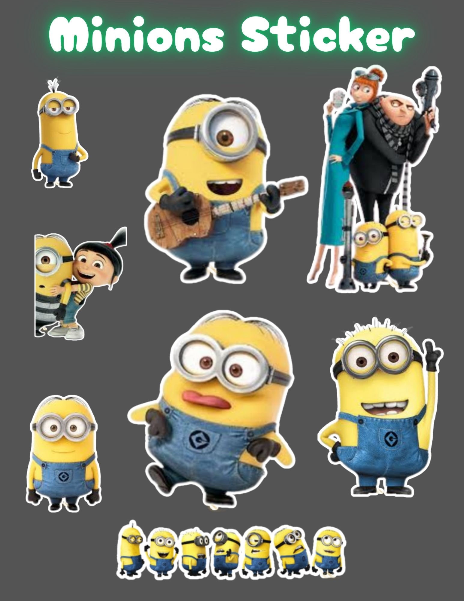 Minions Sticker Sheets - Etsy
