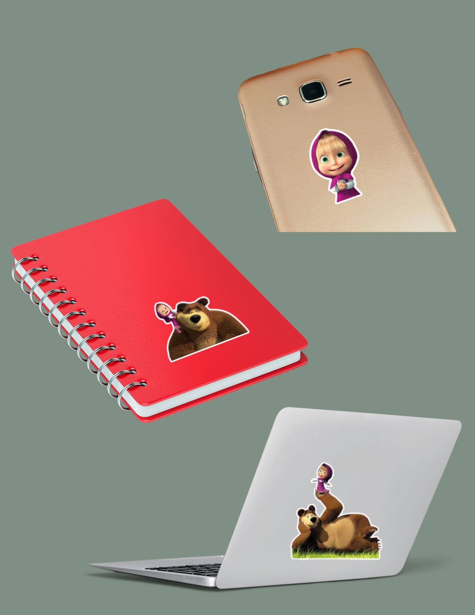 Masha and the Bear Stickers Sticker Sheet Stickers for Kids Print and ...