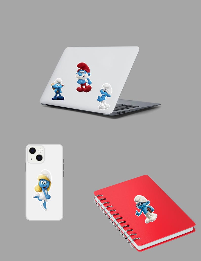 300+ DPI Smurfs PNG Clipart| Smurfs Stickers|instant Download|printable ...
