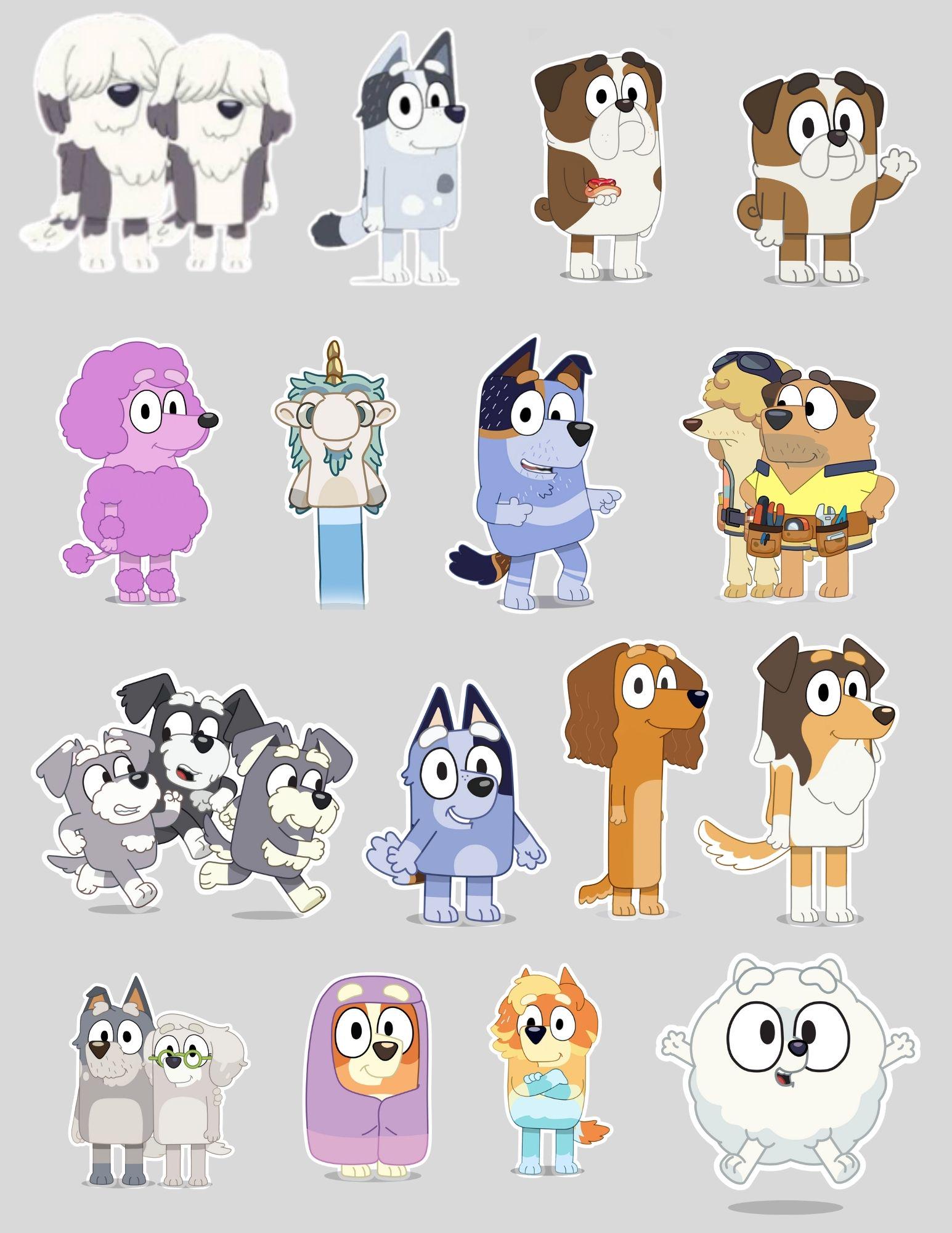 Bluey Sticker Sheet - Etsy