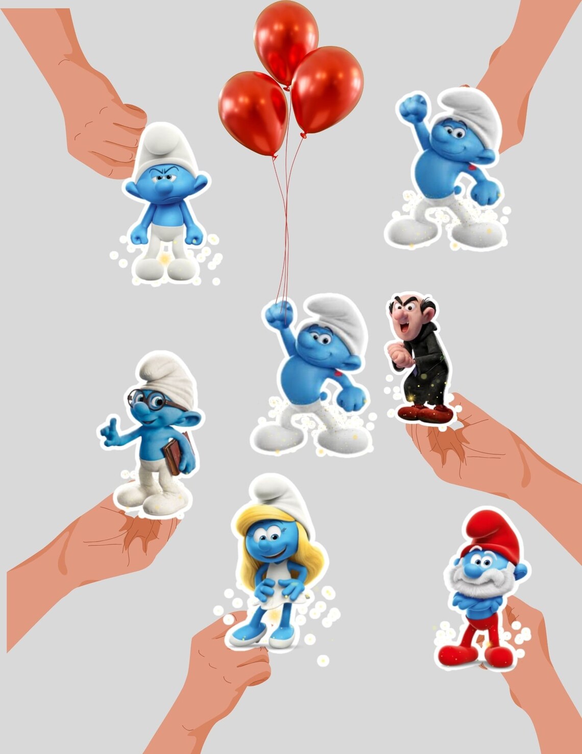 Smurfs Sticker Sheet - Etsy