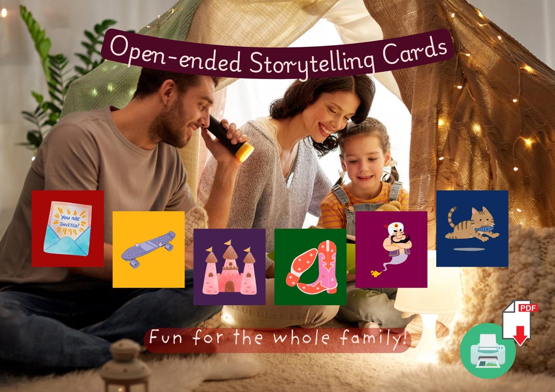 Printable Storytelling Cards Open-ended Story Cards Game for Family Fun ...