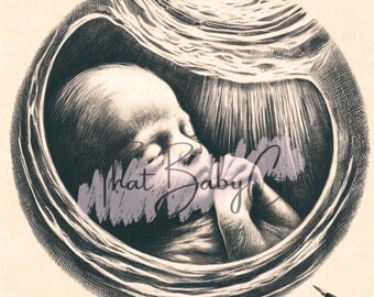 Baby Watercolor Ultrasound Art, Instant Download, Baby Shower Gift ...