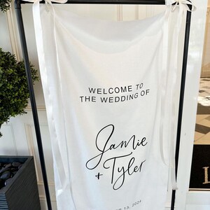 Fabric Wedding Welcome Sign, Personalised Wedding Welcome Sign, Fabric ...