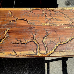 Live Edge, Fractal Burnt, Epoxy Coffee Table - Etsy