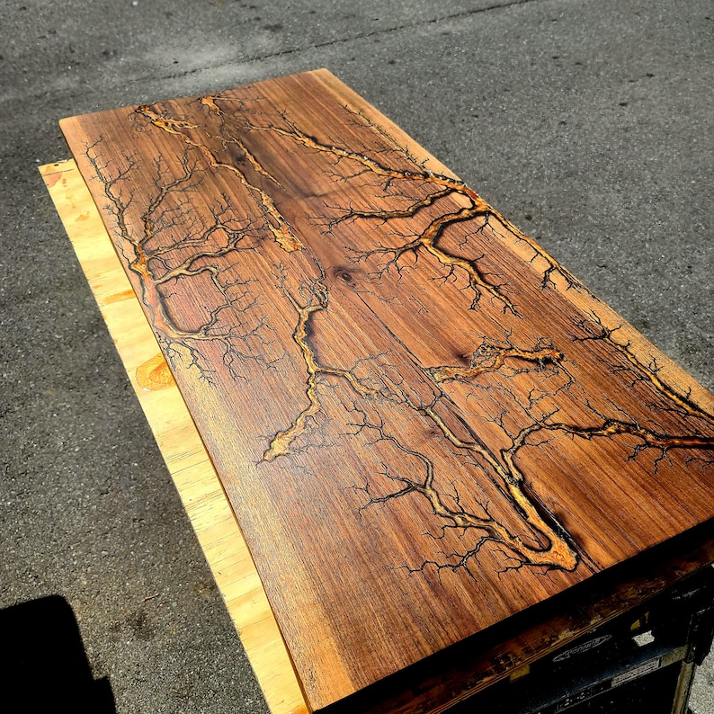 Live Edge, Fractal Burnt, Epoxy Coffee Table - Etsy