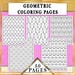 30 Geometric Coloring Pages for Adults. Abstract Pattern Digital ...