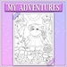 4 Unique Coloring Pages. My Adventures. Cute Coloring Book for Girls ...