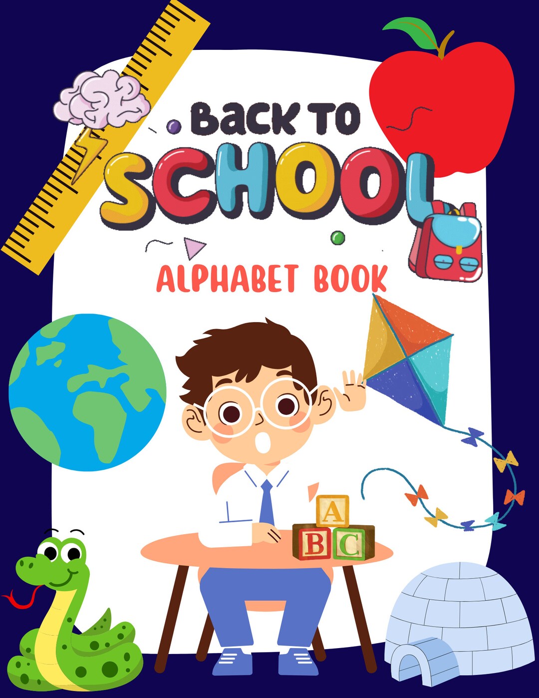 Back to School Alphabet Book - Etsy