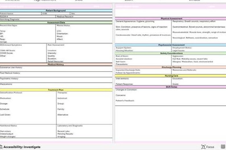 Recovery Nurse Report Sheet Nurse Report Template Drug Recovery Report ...