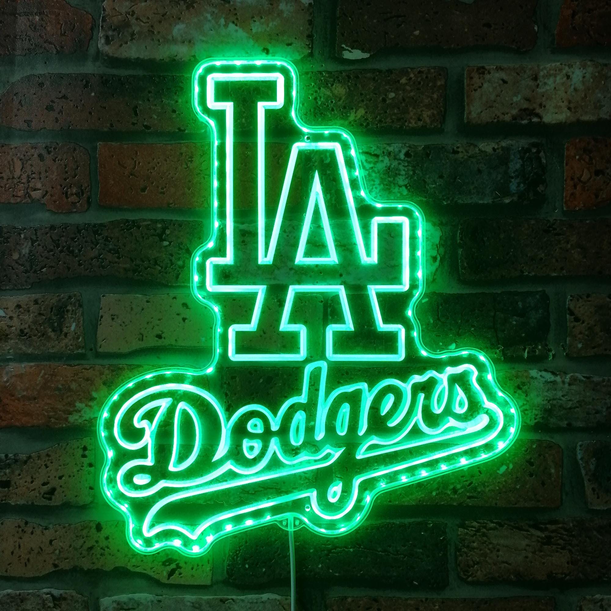 LA Dodgers Wall Neon LED Lighted Sign, Illuminated Sports Bar Sign Gift ...