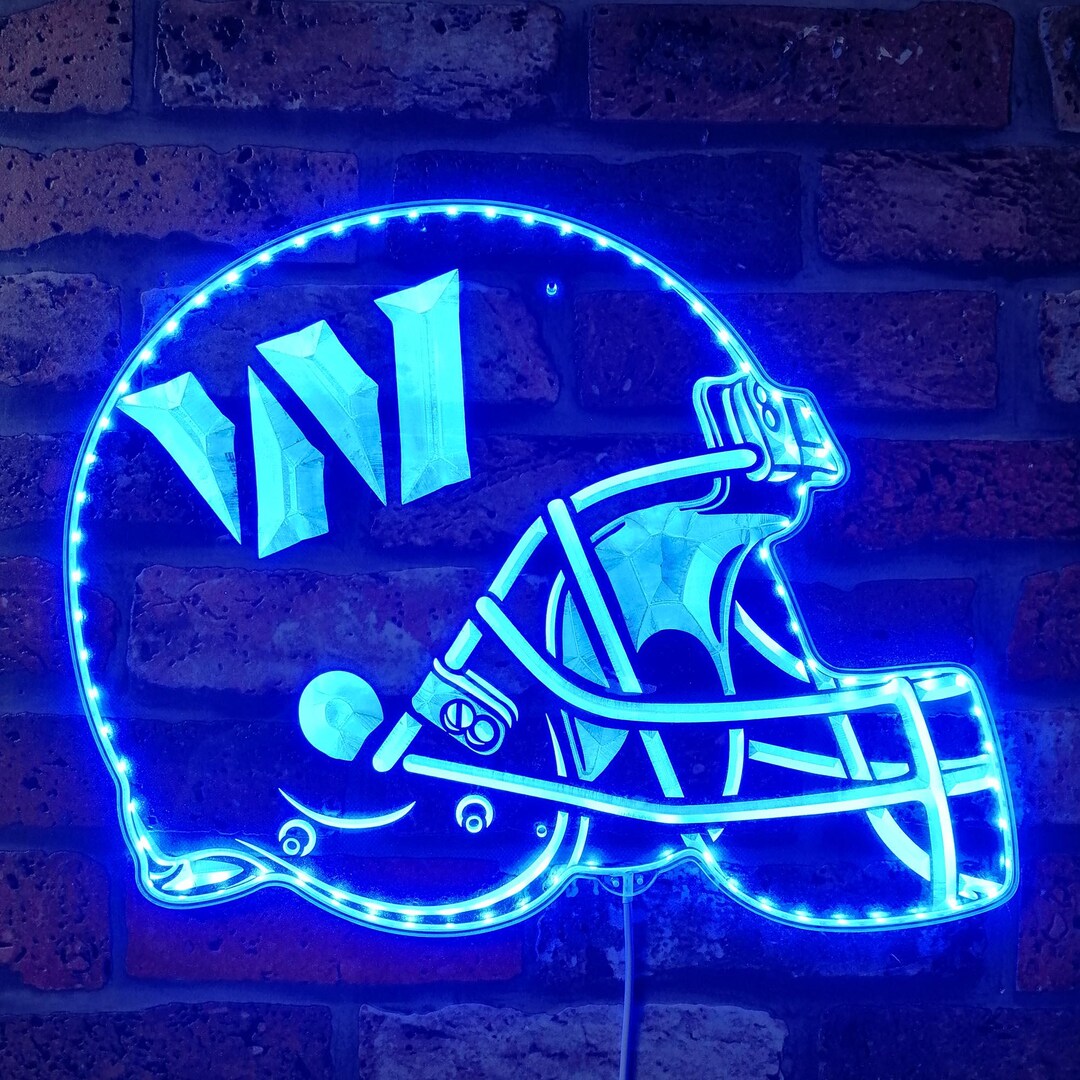 Washington Commanders Helmet Wall Neon LED Lighted Sign, Illuminated ...