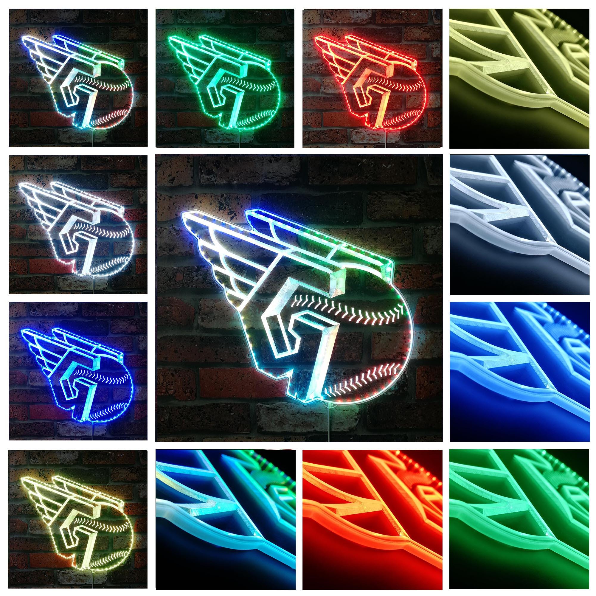 Cleveland Guardians Wall Neon LED Lighted Sign, Illuminated Sports Bar ...