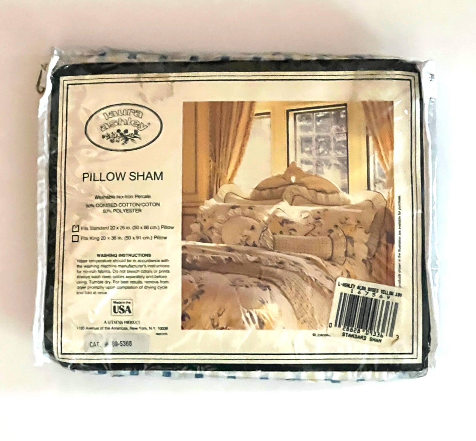 Laura Ashley Alba Rose Pillow Sham, Standard Checkered Ruffle, NOS - Etsy