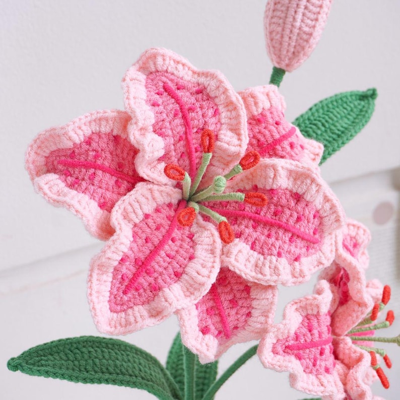 Lily Flowers Crochet Pattern, Flower Crochet Patterns, Crochet Home ...