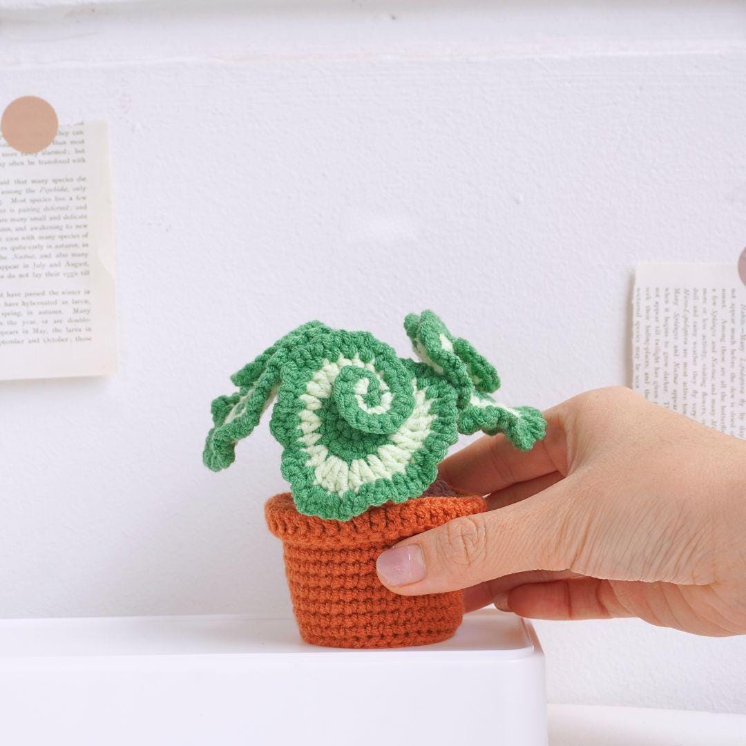 Begonia Escargot Pot Crochet Pattern, Amigurumi Plant Crochet Pattern ...