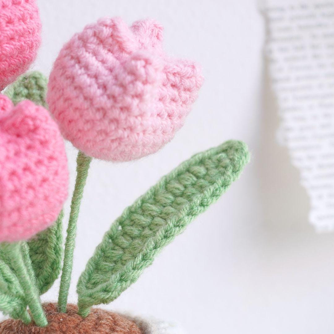 Tulip Pot Crochet Pattern, Flower Pot Crochet Pattern, Crochet Home ...