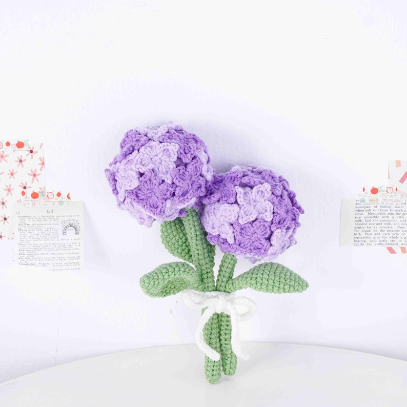 Hydrangeas Crochet Pattern, Flower Crochet Pattern, Crochet Home Decor ...