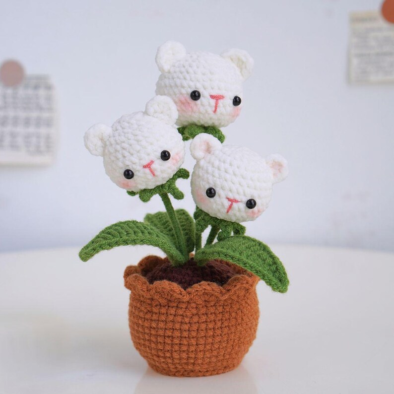 Bear Flower Pot Crochet Pattern, Flower Pot Crochet Pattern, Crochet ...