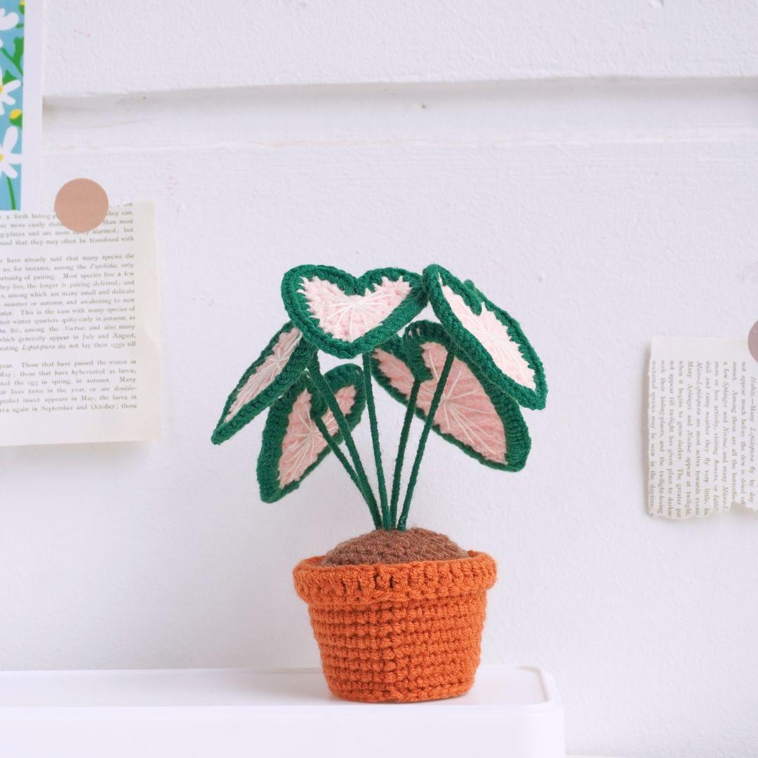 Caladium Pot Crochet Pattern, Amigurumi Plant Pattern, Crochet Home ...