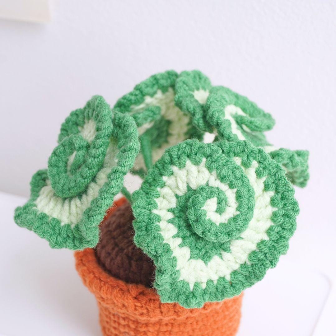 Begonia Escargot Pot Crochet Pattern, Amigurumi Plant Crochet Pattern ...
