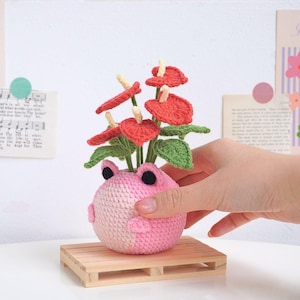 Froggy Duo Pots Crochet Patterns Bundle | Pink Frog Pot Pattern, Green ...
