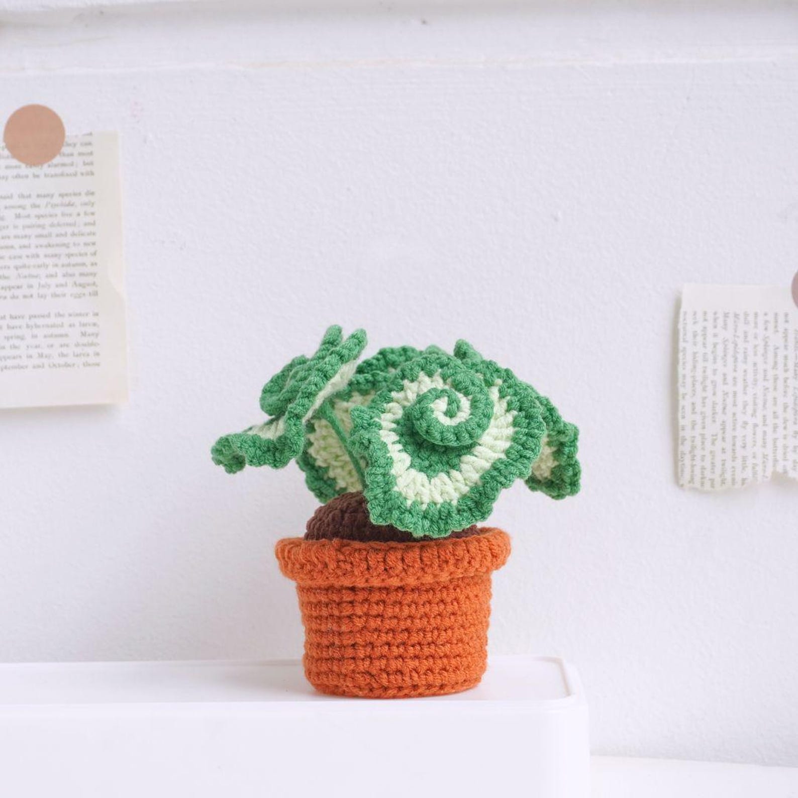 Begonia Escargot Pot Crochet Pattern, Amigurumi Plant Crochet Pattern ...