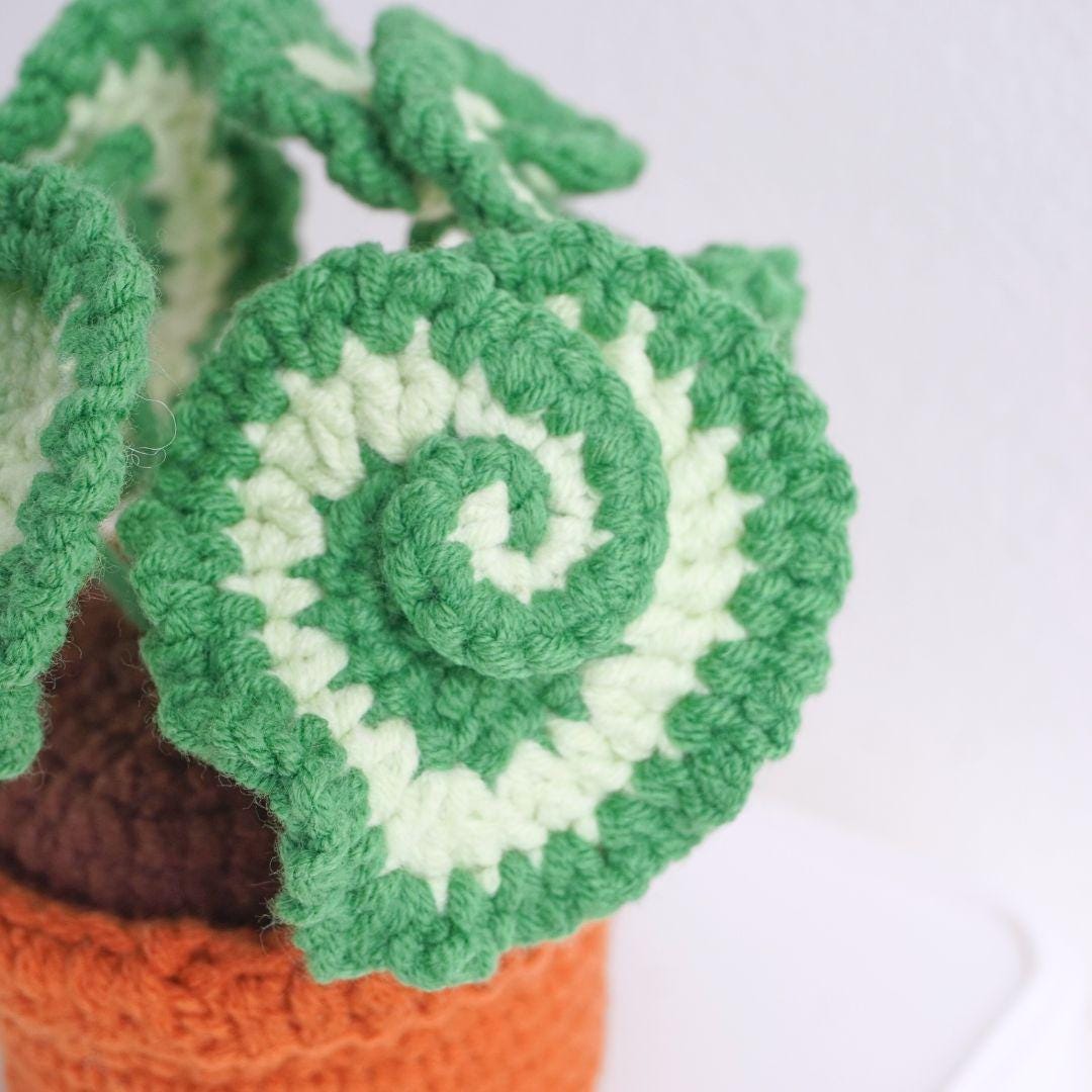 Begonia Escargot Pot Crochet Pattern, Amigurumi Plant Crochet Pattern ...