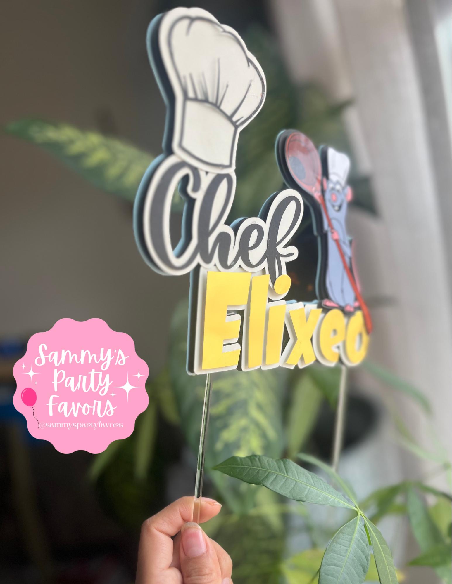 Ratatouille Cake Topper, Remy Cake Topper, Chef Cake Topper. - Etsy