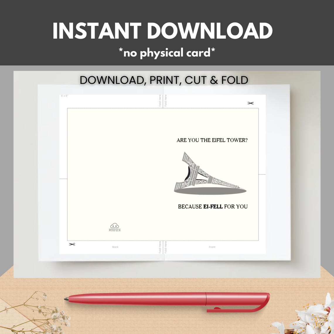 Eifel for You Pick up Card, Funny Card, Pick-up Line, Rizz Card, Eifel ...