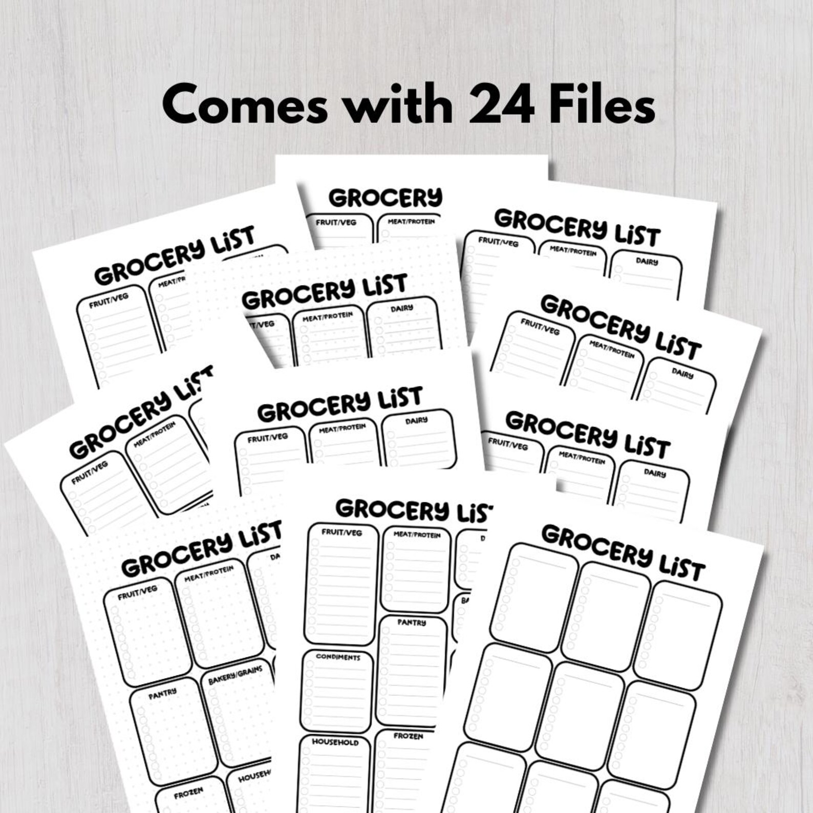 Grocery List | Printable Shopping List | Journal A5 & A4 Meal Planner ...