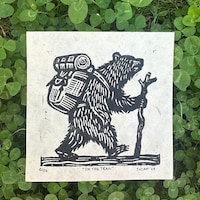 Polar Bears - Original Linocut Block Print - Etsy