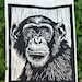 Chimpanzee Linocut, Chimpanzee Art - Etsy