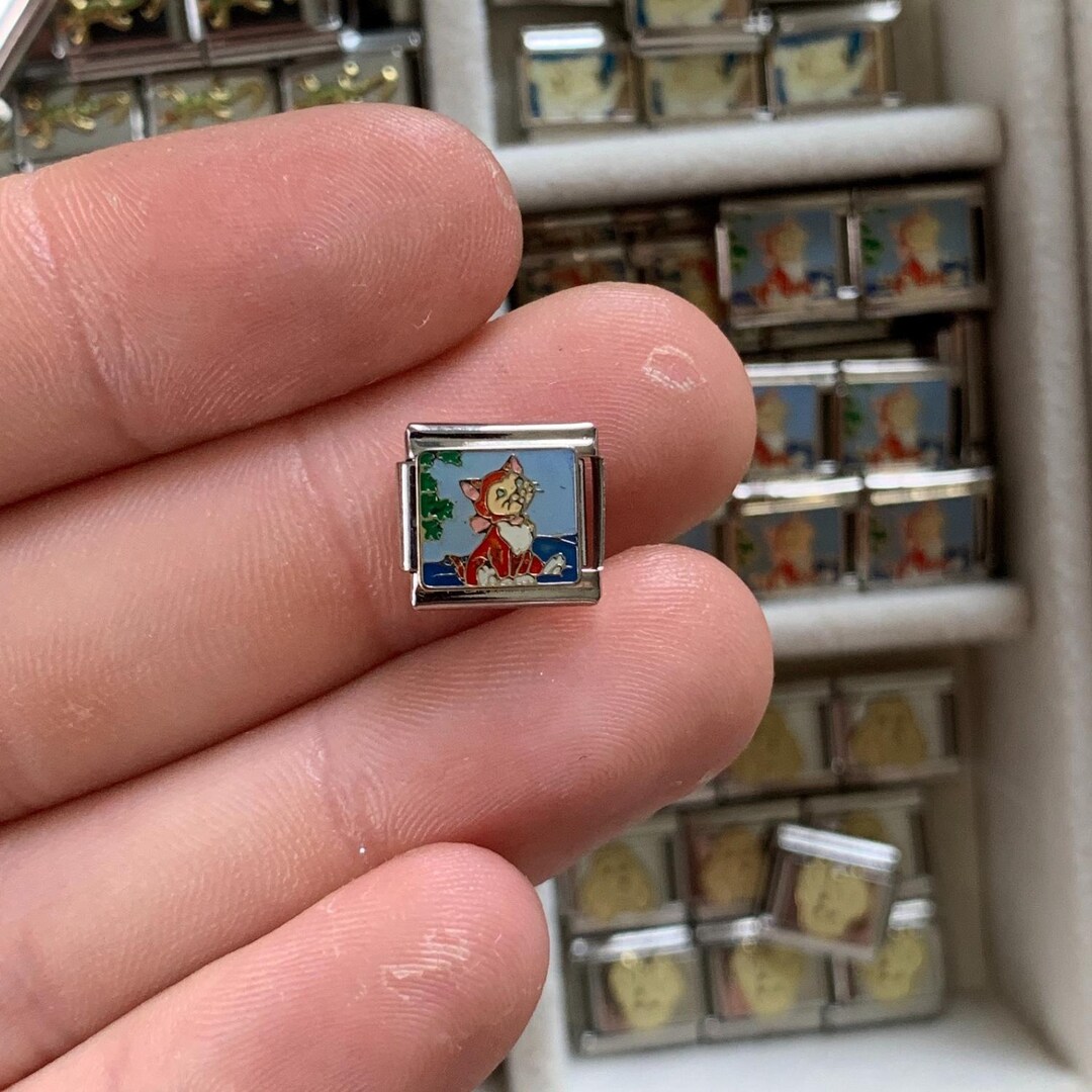 9mm Red Cat Italian Charm – Stainless Steel Link for Nomination & Blinq ...