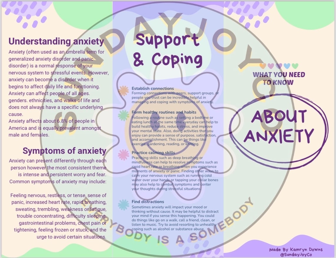 Printable, Informative Brochures - What You Need to Know About Anxiety ...