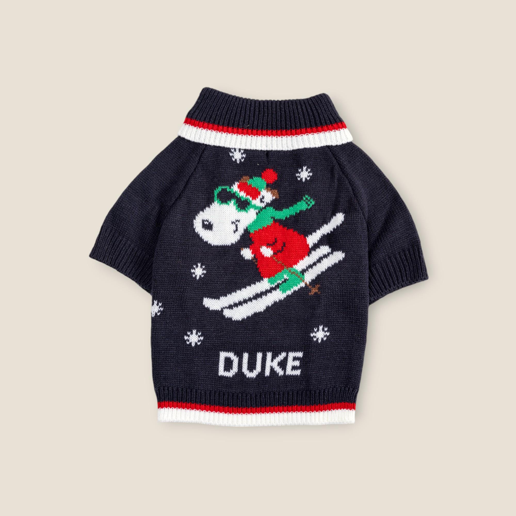 Personalized Dog Sweater With Pet Name Stripe Heart Pattern Custom ...