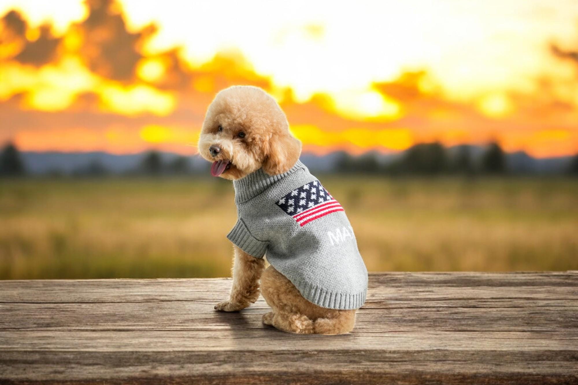 Personalized Dog Sweater With Pet Name Stripe Heart Pattern Custom ...