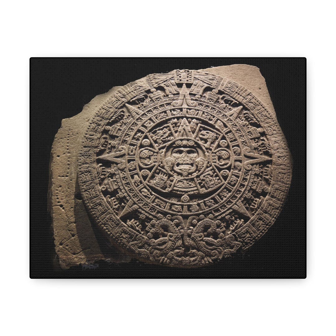 Aztec Calendar canvas Print - Etsy