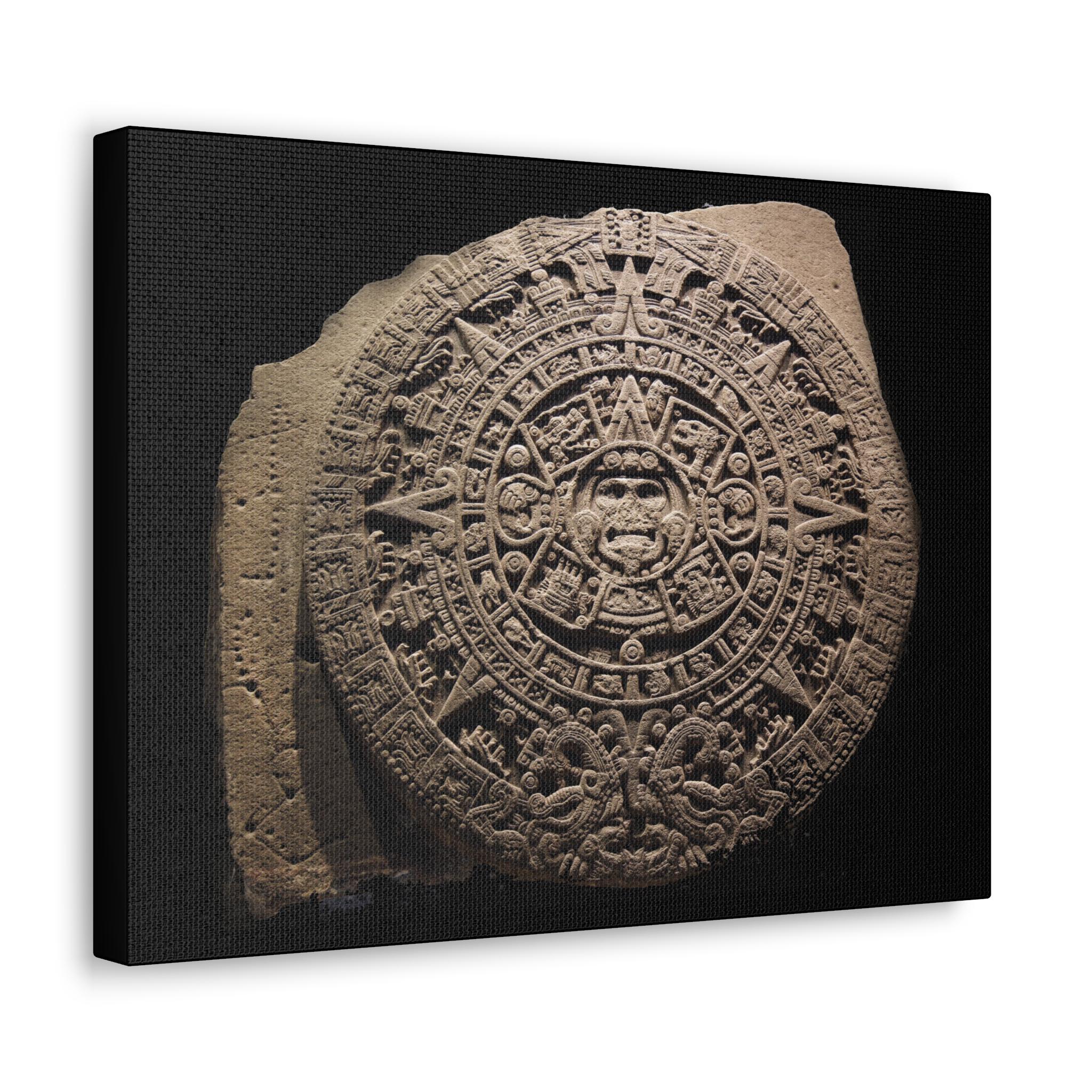 Aztec Calendar canvas Print - Etsy