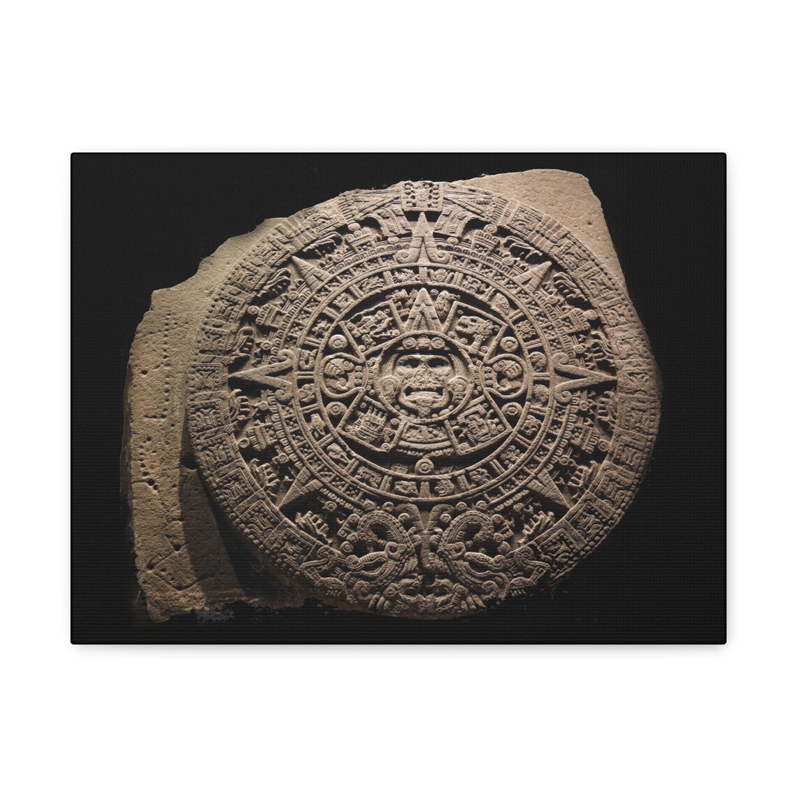 Aztec Calendar canvas Print - Etsy